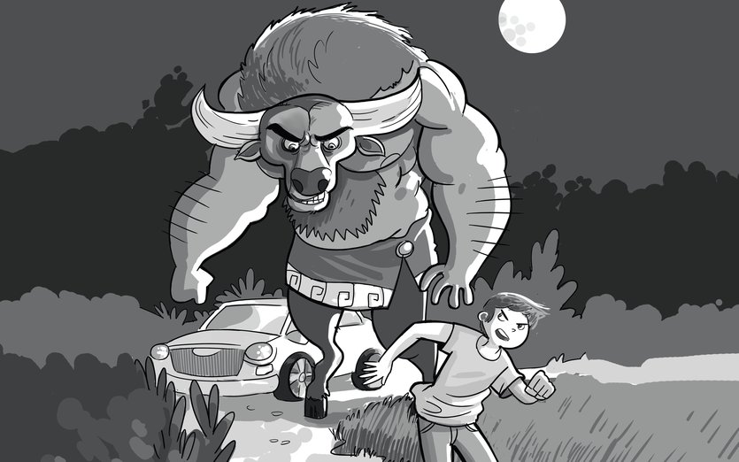 Lightning Thief Minotaur Drawings Minotaur By KanaScott
